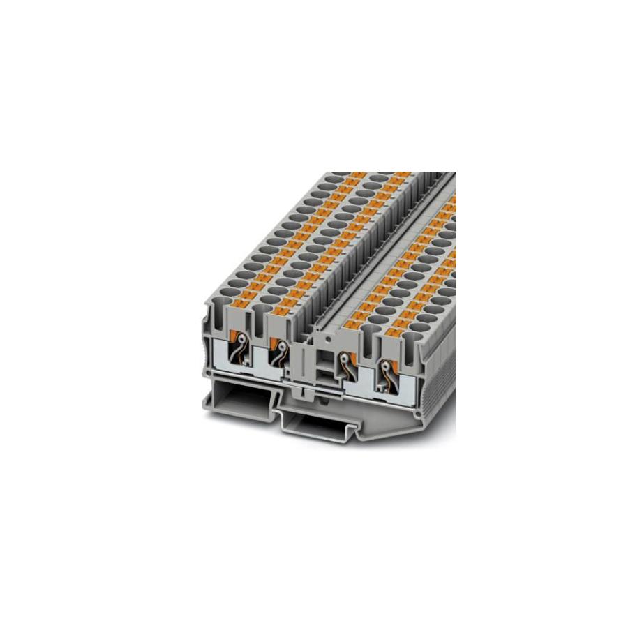 PT 6-QUATTRO Direkt rugós 4 vezetős átvezető sorkapocs 0,5-10mm, szürke ...